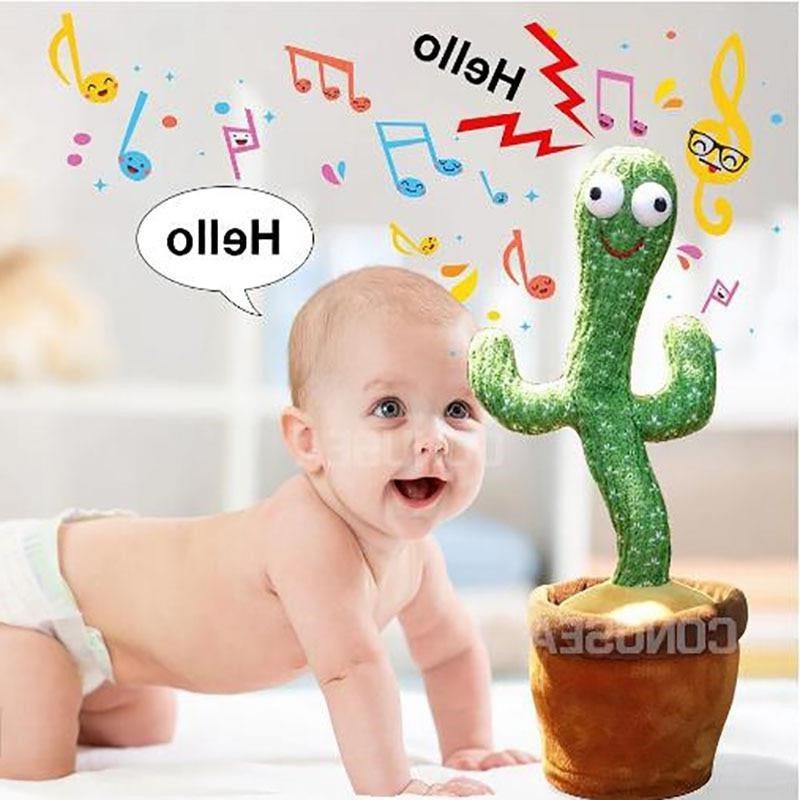 Dancing Cactus 120 Song Speaker Talking Voice Repeat plišasta igračka ...