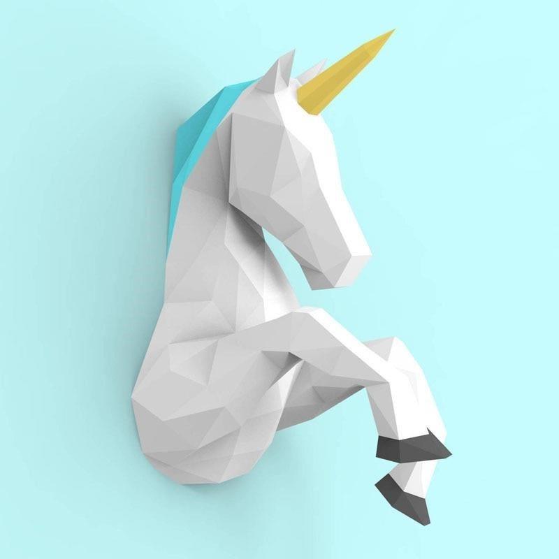 Nov 3D papirnati model Žival Samorog Papercrafts Home Decor Dekoracija ...