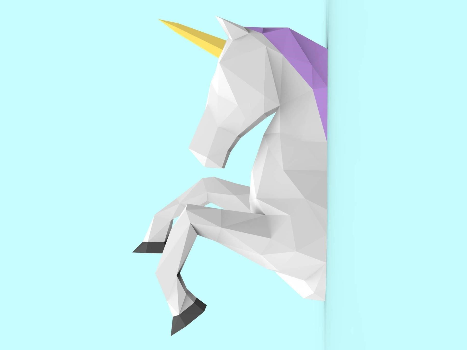 Nov 3D papirnati model Žival Samorog Papercrafts Home Decor Dekoracija ...